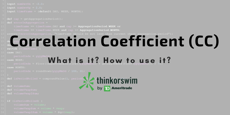 Correlation Coefficient Cc Indicator For Thinkorswim Thinkscript101